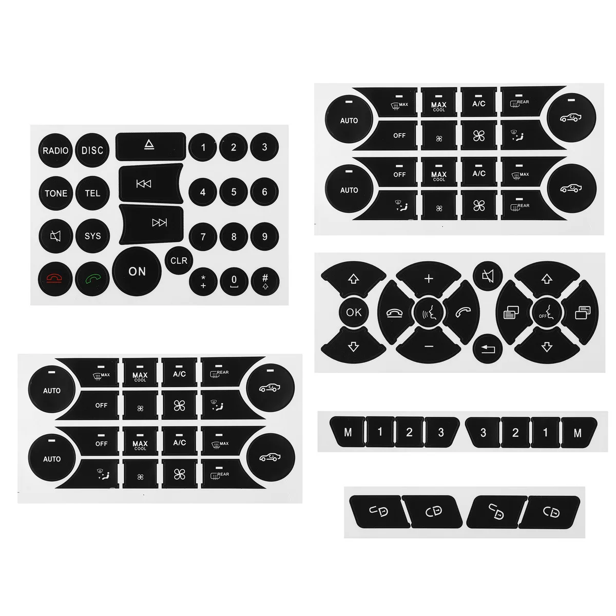 Car Interior Button Repair Sticker Center Control Button Repair Sticker ...