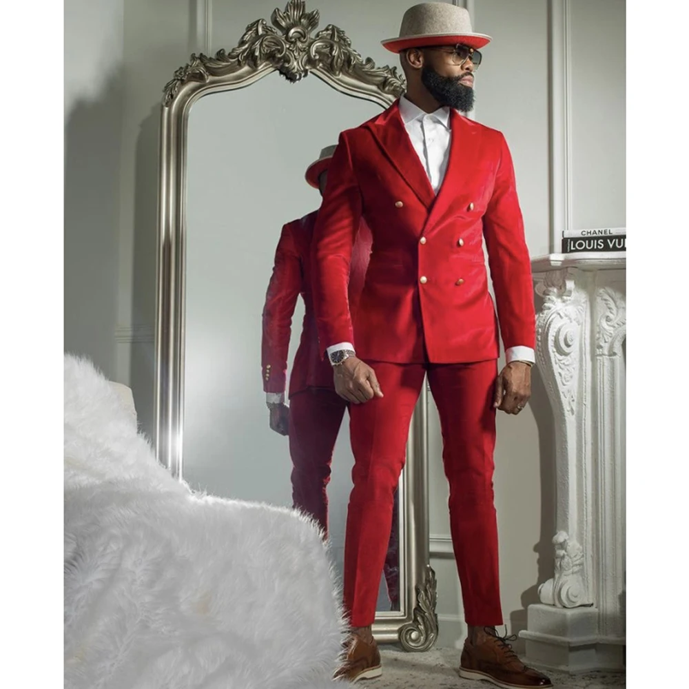 Fashionable Men Red Suits