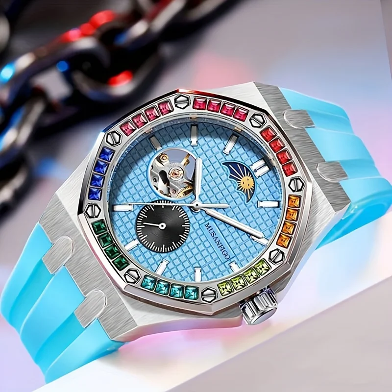 MUSANFIGO-automatic-mechanical-watch-Rainbow-Knight-series-men-s-watch ...