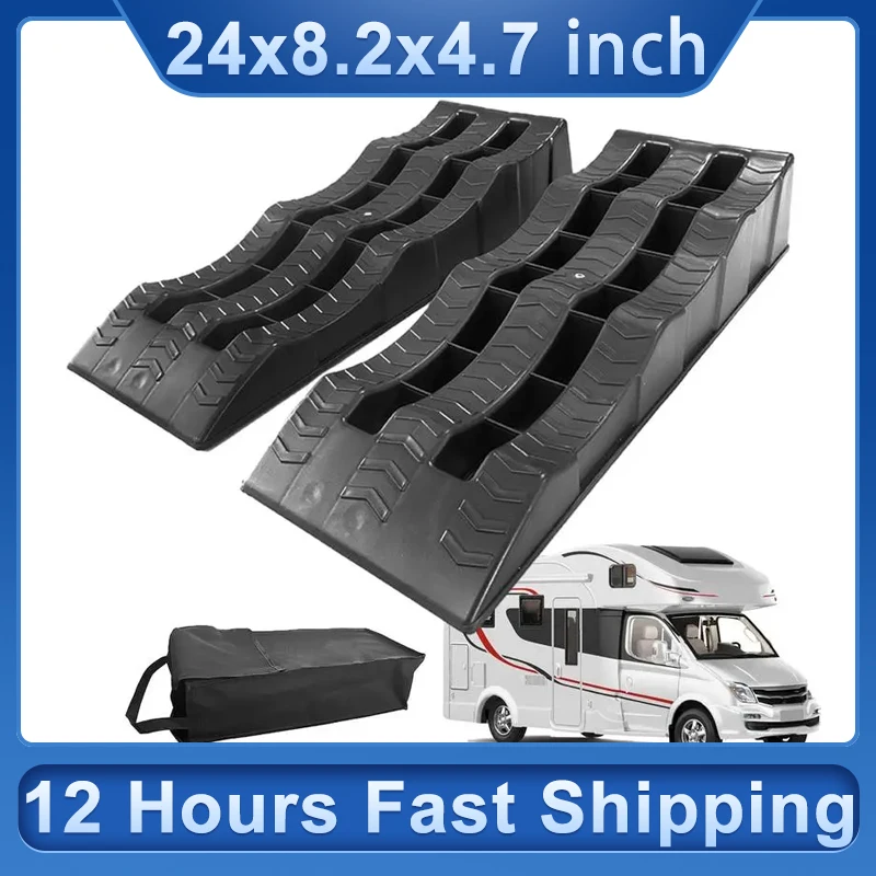 Auto-Wheel-Blocks-2pcs-Anti-Slip-3-Step-Trailer-Leveler-Camper-Leveling ...
