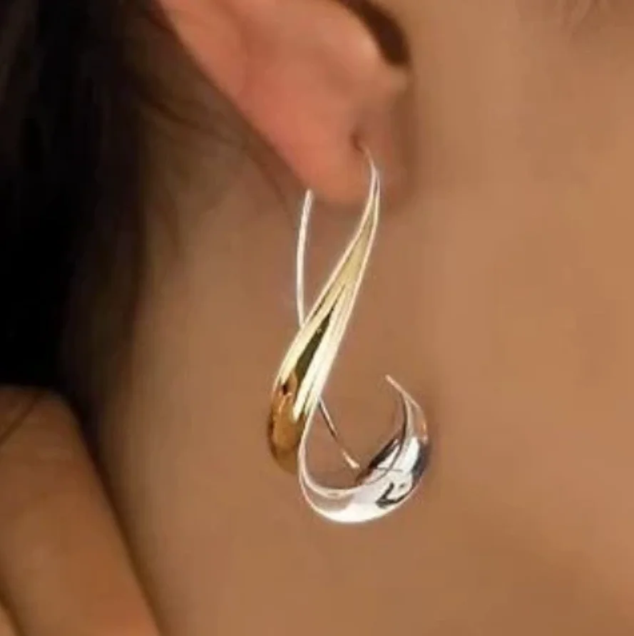 New temperament geometric ear hook commuting earrings, fashionable and ...