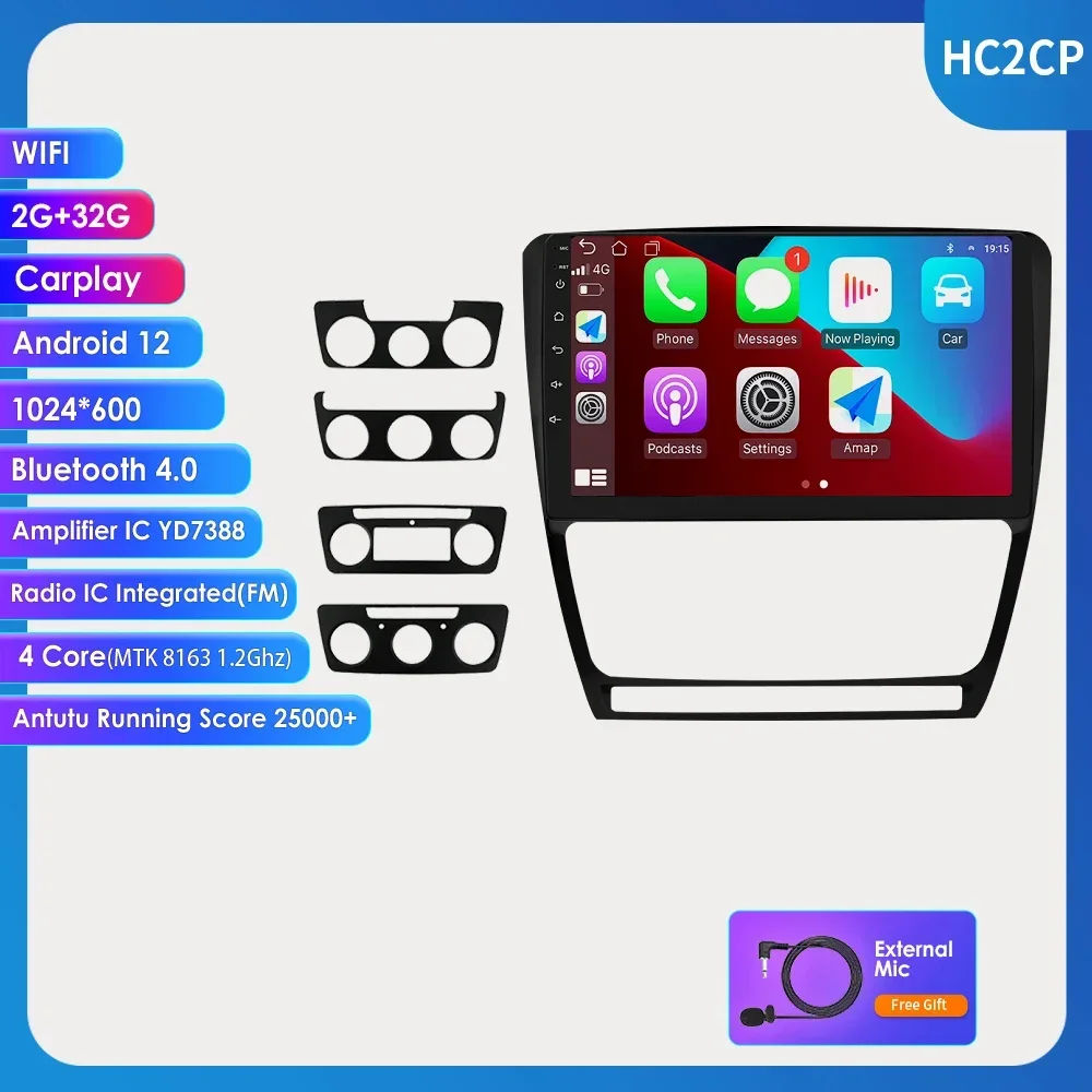 2-DIN-Car-Stereo-for-SKODA-Octavia-2-2008-2013-Android-Auto-Radio ...