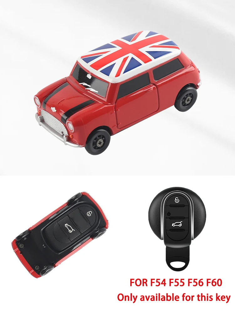 BLEU-Coque de protection pour clé de voiture Mini Cooper F54, F55, F56 ...