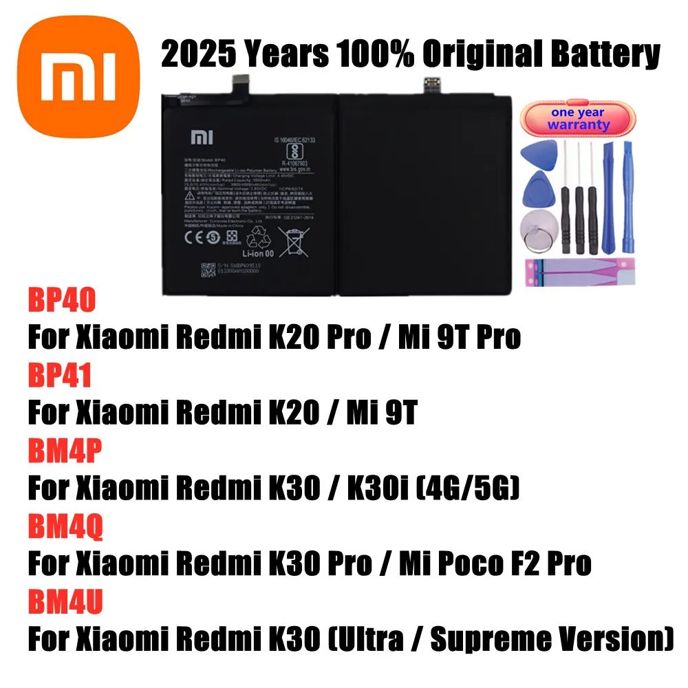 BP40 BP41 BM4P BM4Q BM4U Original Battery For Xiaomi Redmi K20 K30 Pro ...