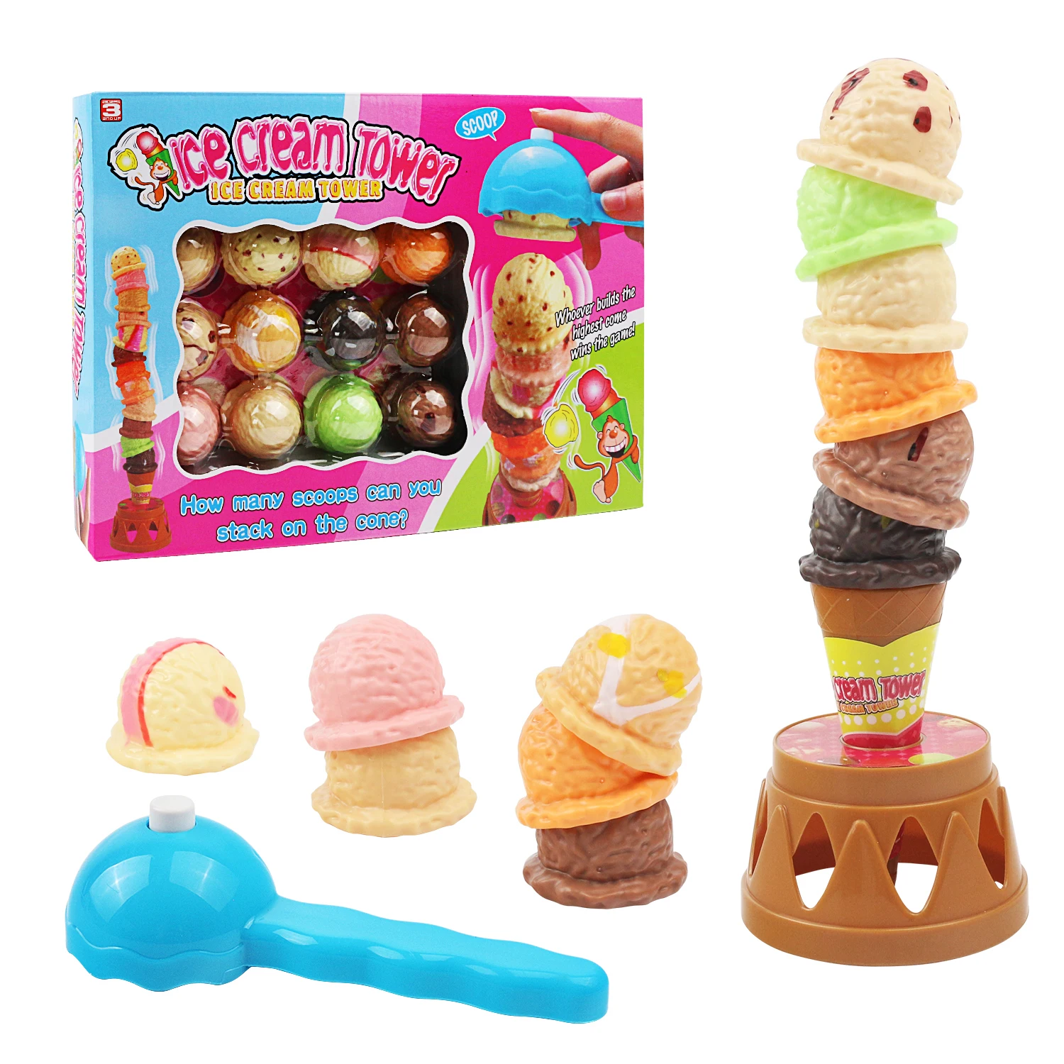 Ice-Cream-Toy-Stacking-Tower-Balancing-and-Stackable-Scoop-Ice-Cream ...