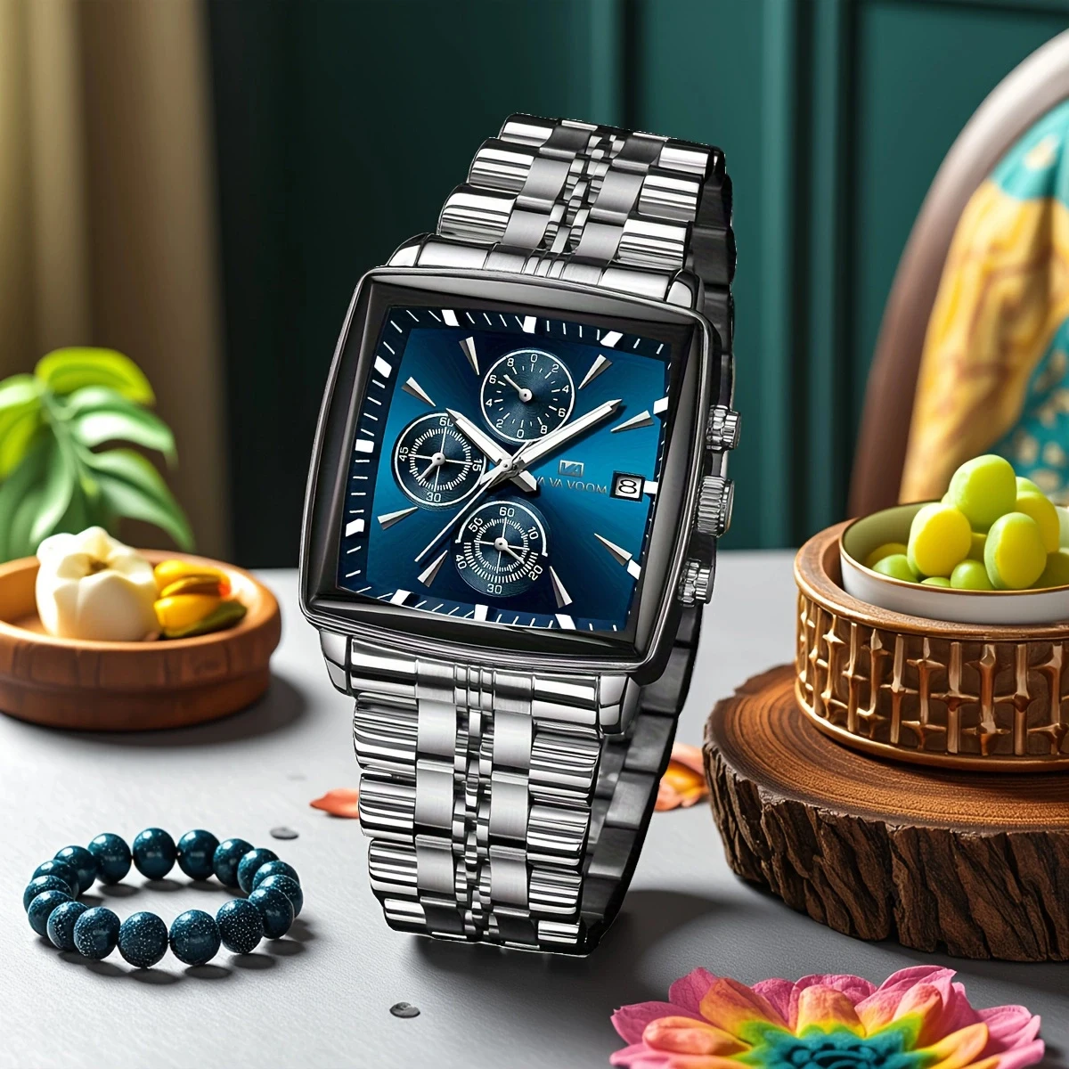 VA VA VOOM Brand Men Watch Multifunctional Luxury Night Light Timer ...