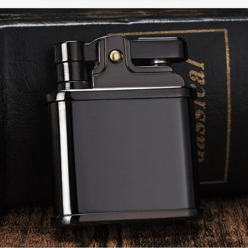 High-end-Kerosene-Lighter-Pure-Copper-Push-type-Creative-Retro-Novelty ...