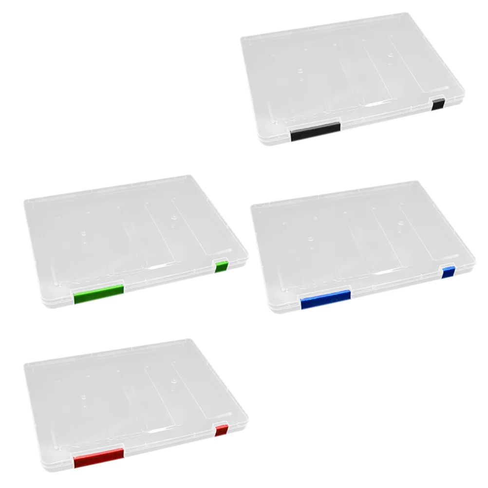 4-Pcs-File-Storage-Box-Portable-Case-Plastic-Folder-Document-Holder ...