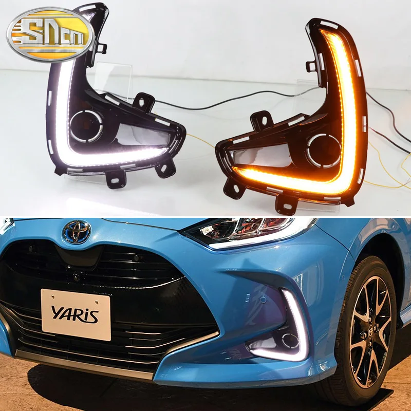 2PCS-LED-Daytime-Running-Light-For-Toyota-Yaris-2020-2021-2022-Dynamic ...