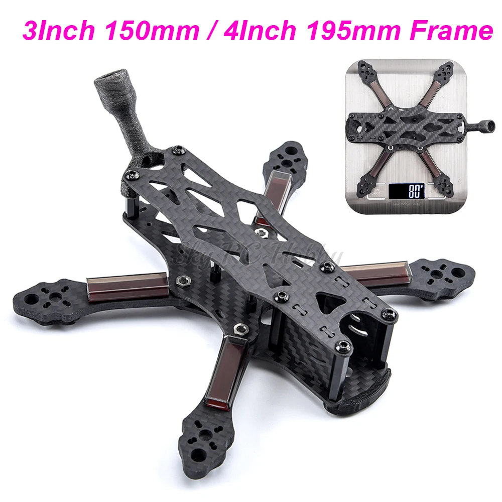 3inch 150mm 150 / 4inch 195mm Carbon Fiber Frame Kit with Arms ...