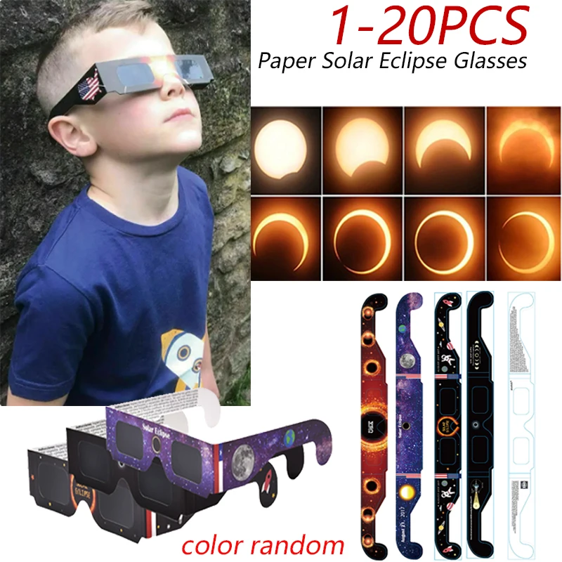 1-20PCS-Paper-Solar-Eclipse-Glasses-Total-Observation-Solar-Glasses ...