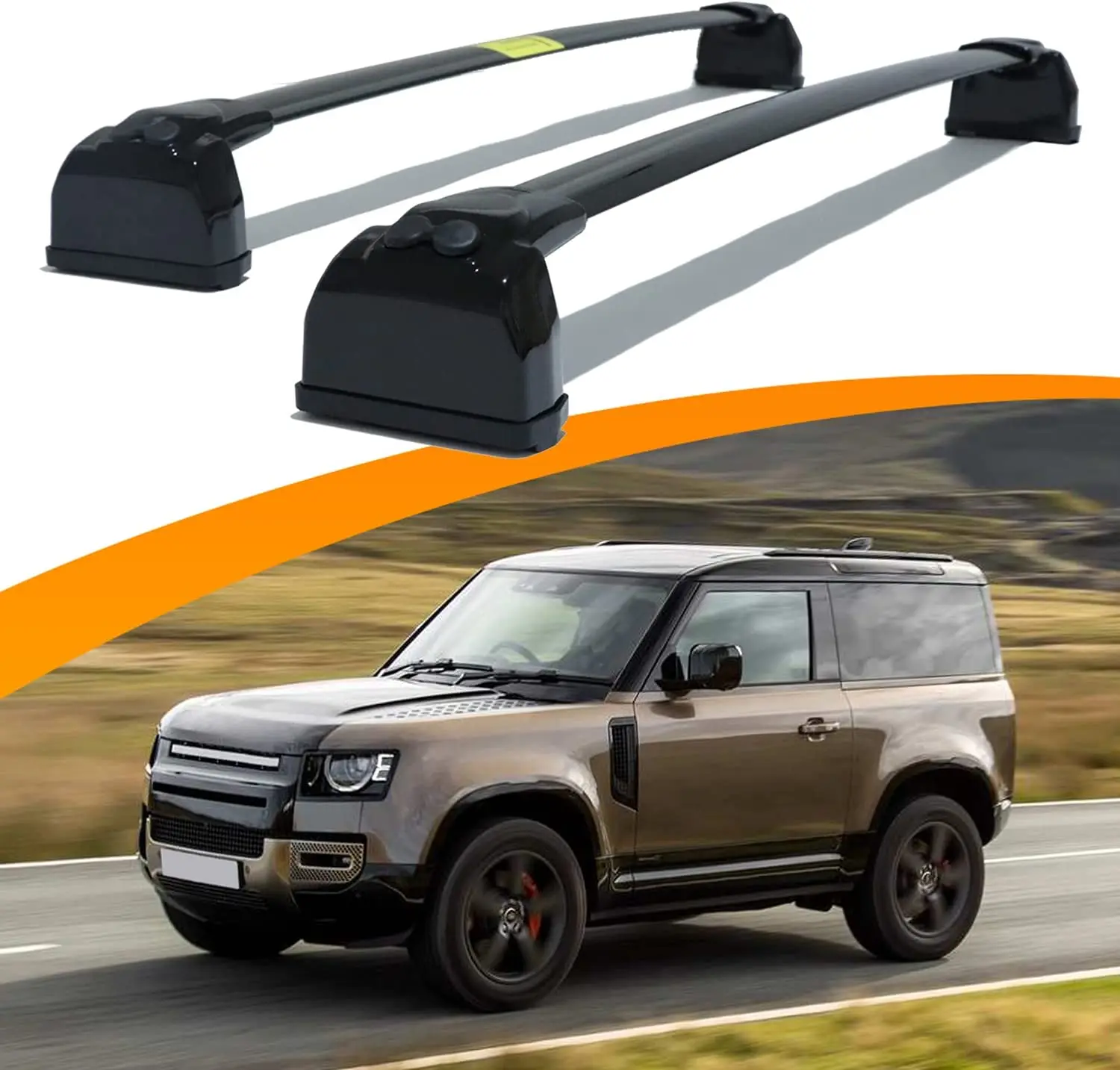 Roof-Rack-Cross-Bar-Fit-for-Land-Rover-Defender-90-110-2020-2022-Black ...