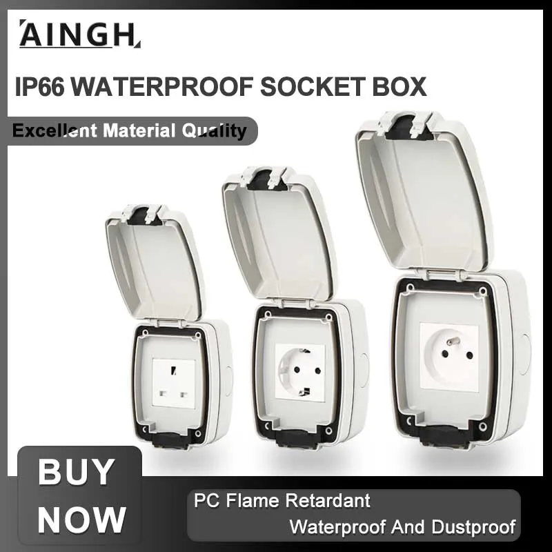 Outdoor-Socket-Box-Wall-Waterproof-Sockets-Outlet-Korea-EU-Plug ...