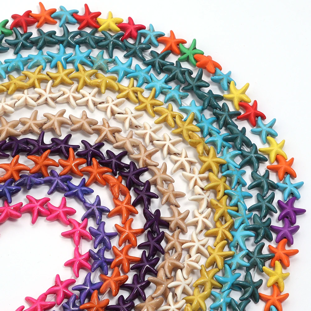 Apx-30pcs-Strand-Starfish-Loose-Spacer-Beads-Natural-Turquoises-Beads ...