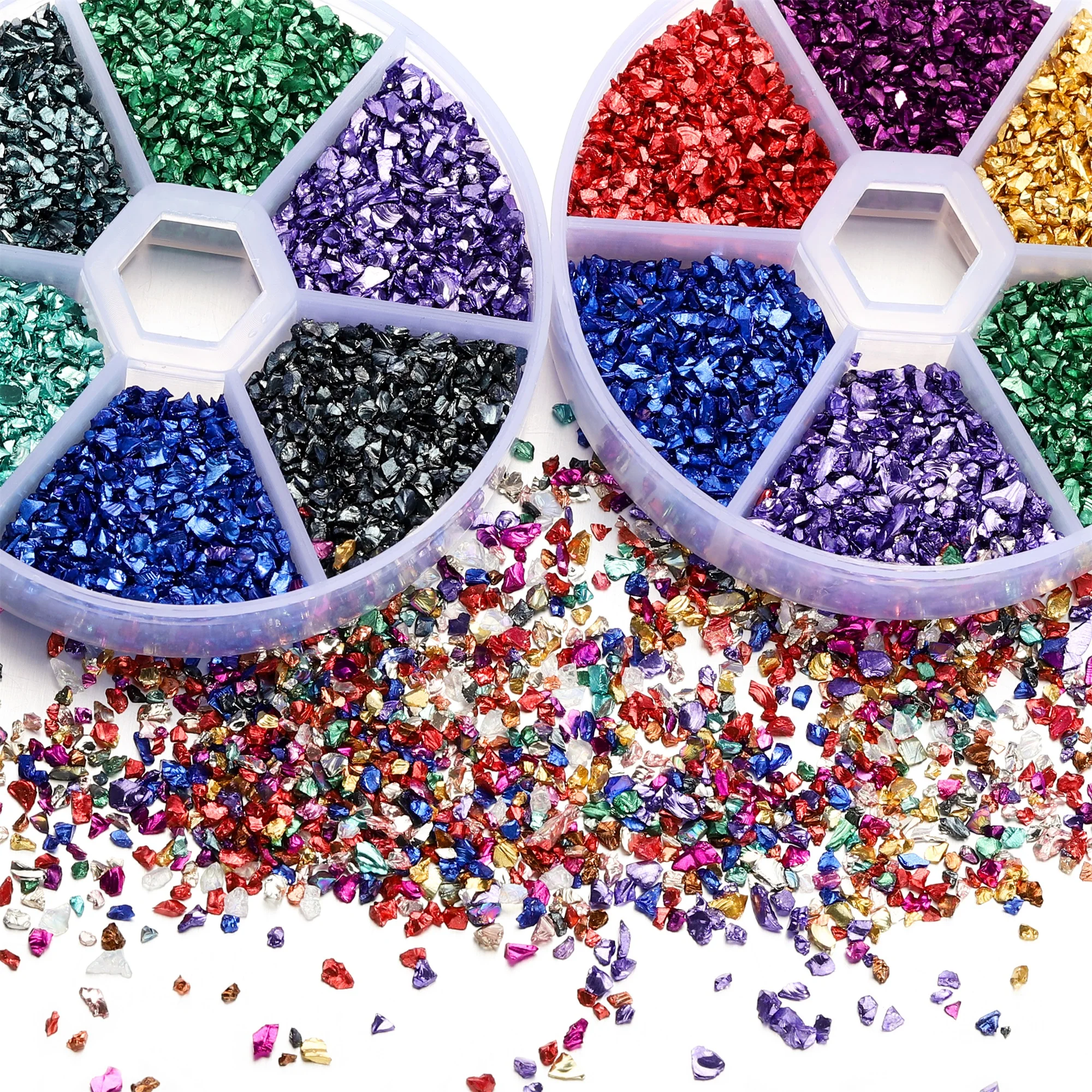 60g/Box Crushed Glass Stones Resin Filling For Crystal Filler DIY Epoxy ...