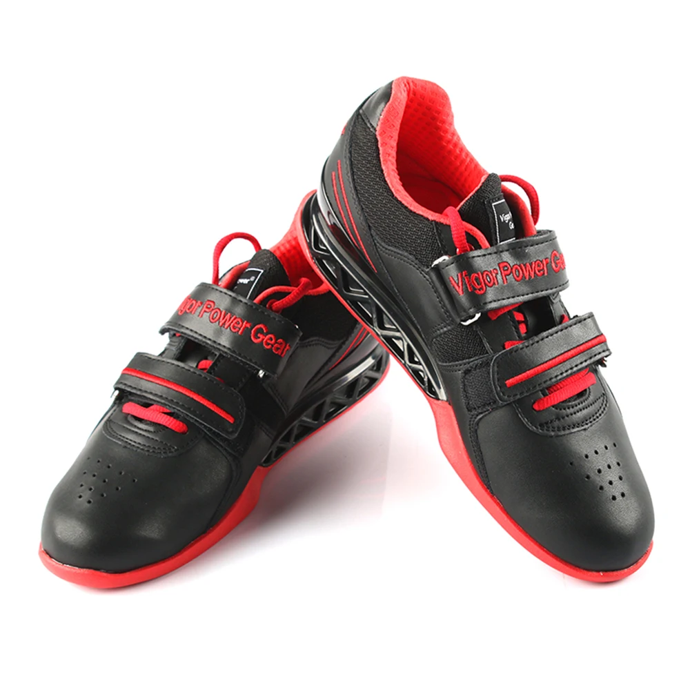 Red Black Color Unisex Weightlifting Shoes, Squat Shoes for Hard ...