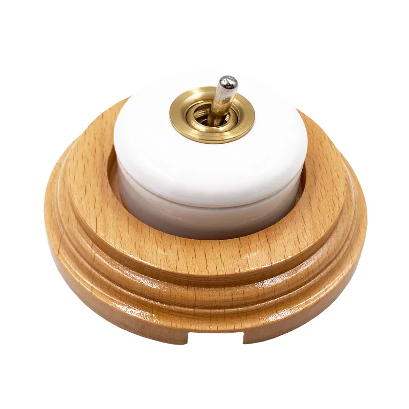 Home Improvement Round Ceramic Toggle Switch Wall Lamp 1 Way 2 Way ...