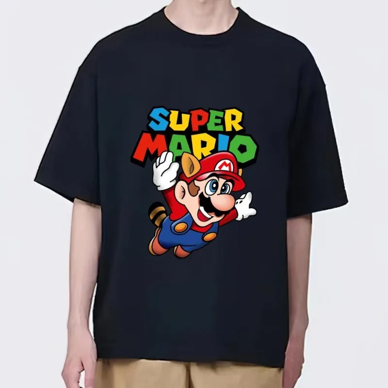 MINISO-M-Mario-Super-Bros-T-Shirt-Men-Couple-Combination-Clothes-Short ...