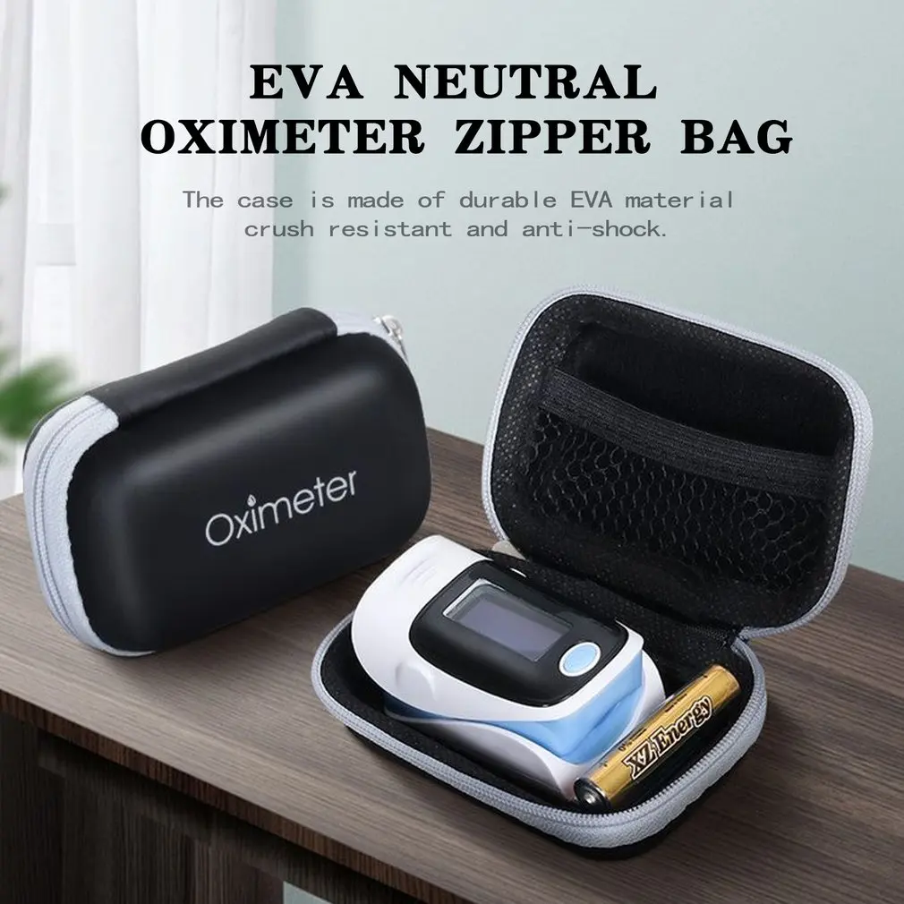 Hard-EVA-Portable-SpO2-Finger-Pulse-Oximeter-Pouch-Bag-Carrying-Case-Earphones-Data-Cable-Zipper ...