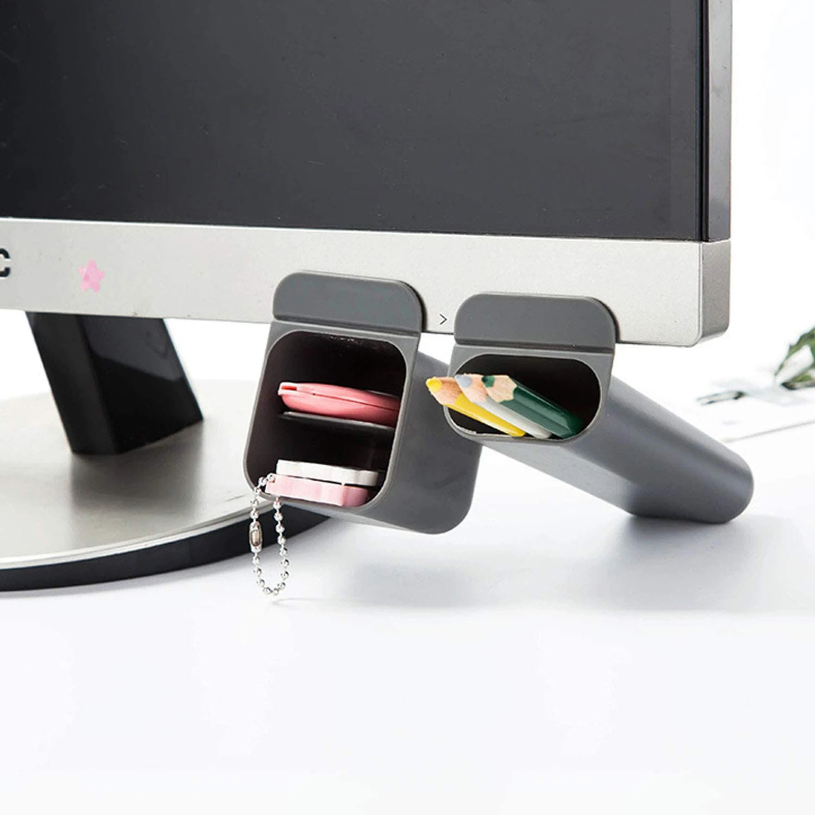 Creative-Pasteable-Pc-Screen-Pen-Holder-Desktop-Storage-Boxes-Desk-Pen ...