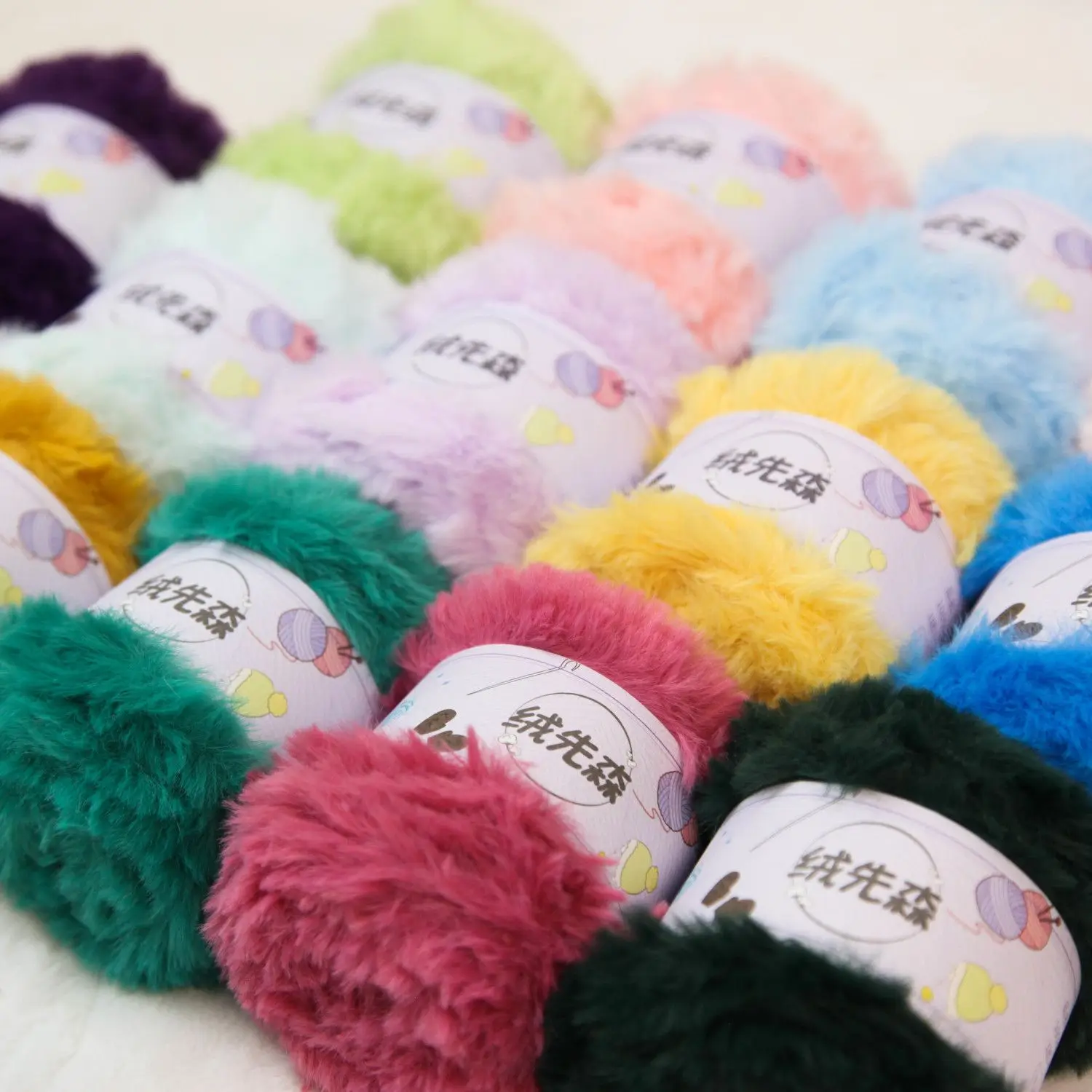 Fur-Thread-Imitation-Mink-Fur-50g-Solid-Colored-Fur-Yarn-Crochet-Rod ...