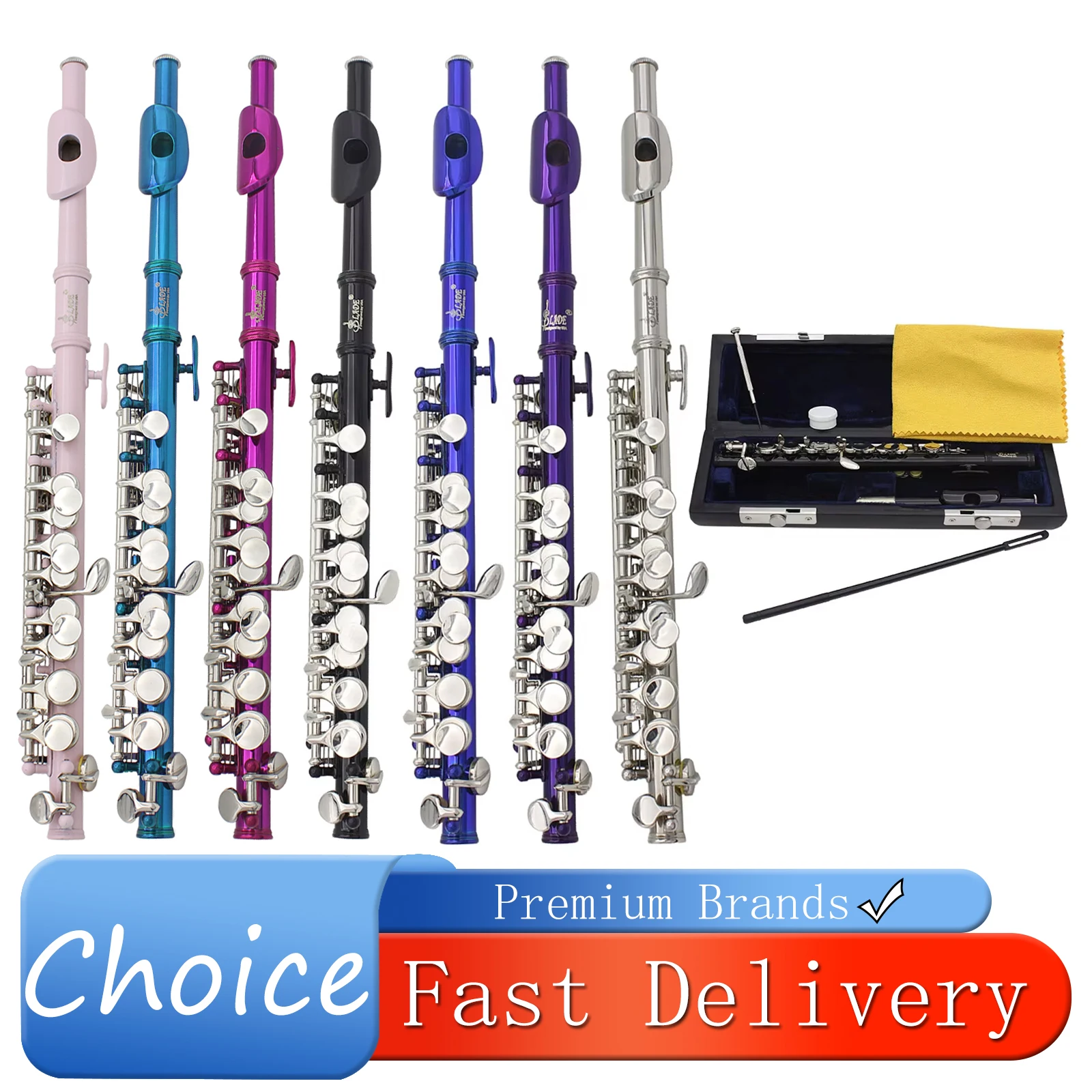 SLADE Piccolo 16 Hole C Key Piccolo Cupronickel Body Half-ize Flute ...