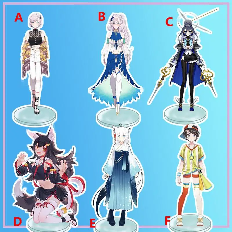 Anime Stand hololive Pavolia Reine Ouro Kronii Acrylic Figure Display ...
