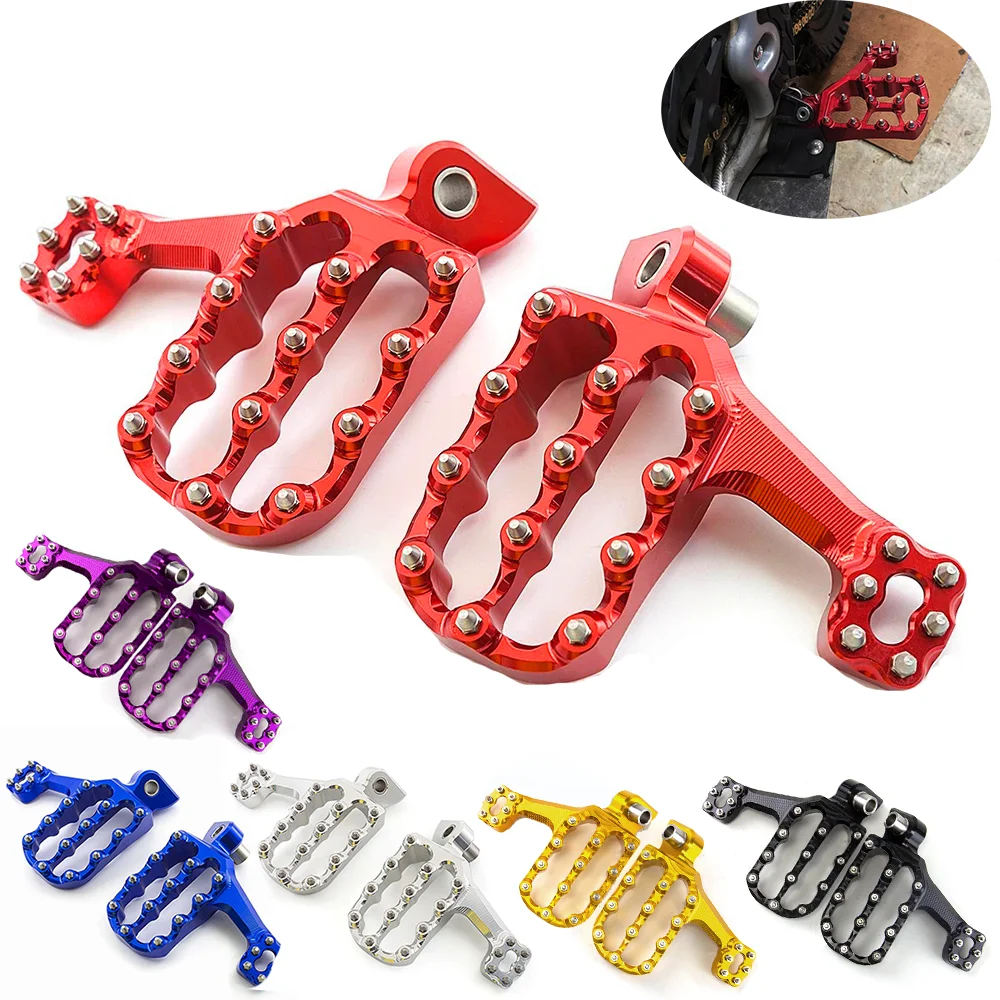 Motocicleta-Universal-CNC-Foot-Rests-Foot-Pegs-Moto-Dirt-Pit-Bike ...