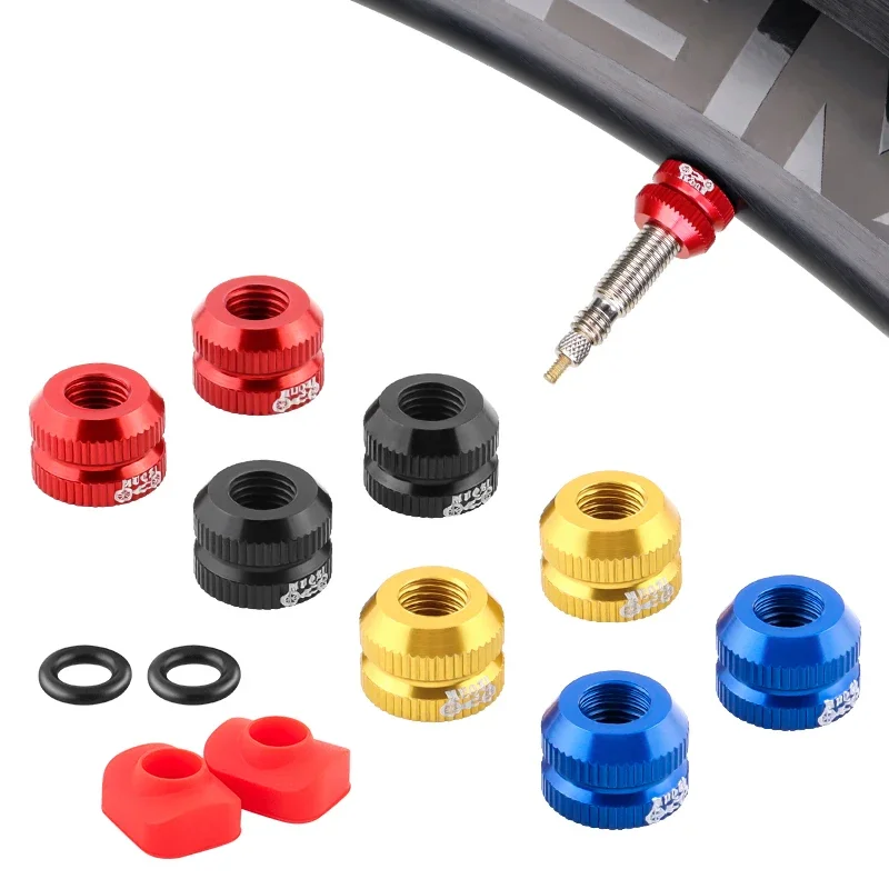 2PCS-Tire-Valve-Nut-MTB-Road-Bike-Tubeless-Rim-Ultralight-Aluminium ...