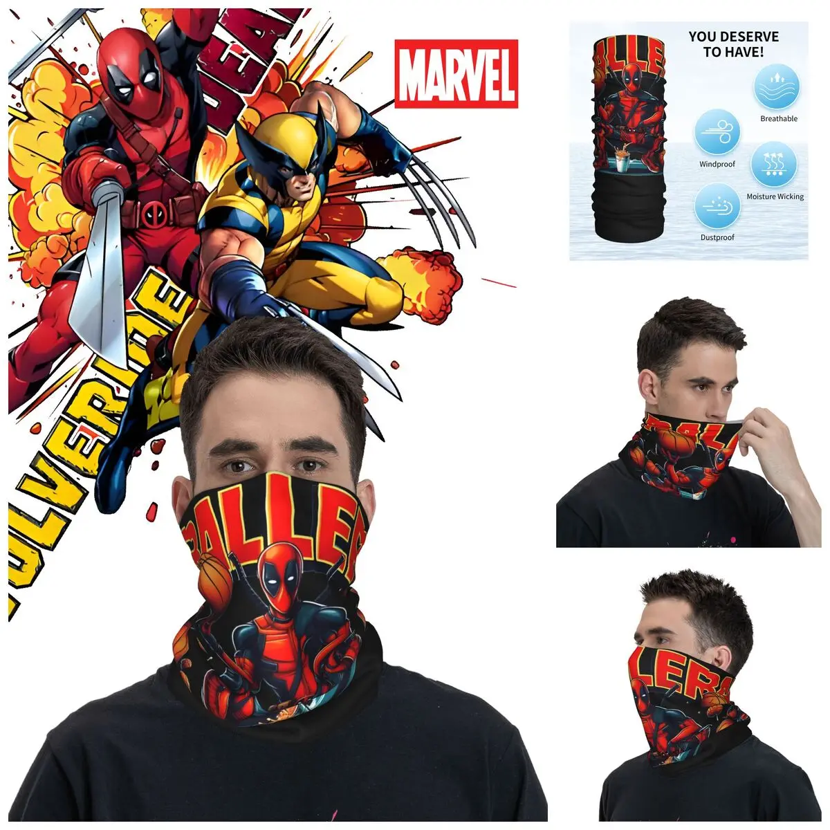 Popular-Movies-Deadpool-Wolverine-Bandana-Neck-Cover-Motocross-Wrap ...