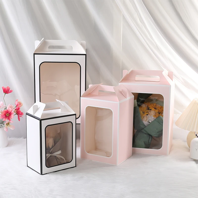 New-Creative-Portable-Gift-Box-Window-Transparent-PVC-Bouquet-Handmade ...