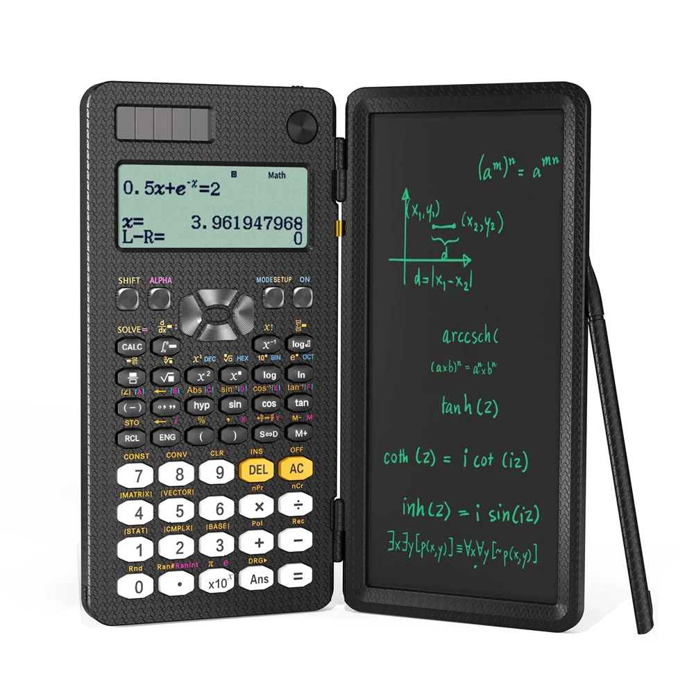 Mini-Scientific-Calculator-with-Writing-Tablet-Calculators-Notepad-Memo ...