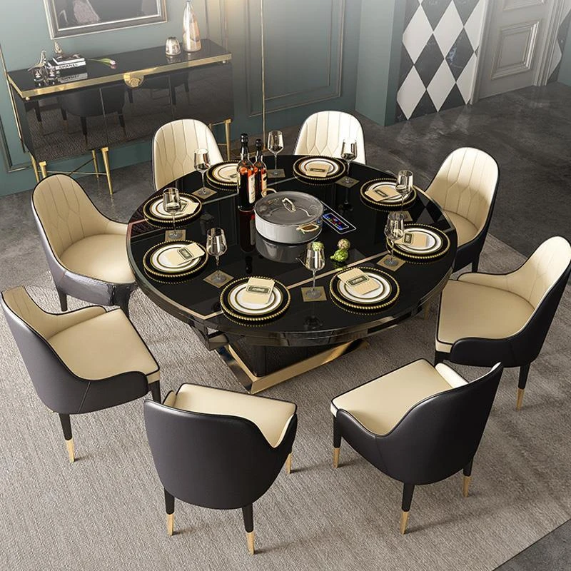 Light-Luxury-Unfolded-Rectangle-Dining-Room-Tables-With-Induction ...