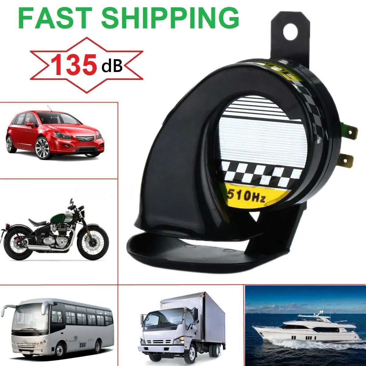 Universal-Loud-Sound-Waterproof-12v-Snail-Air-Horn-130db-Motorcycle ...