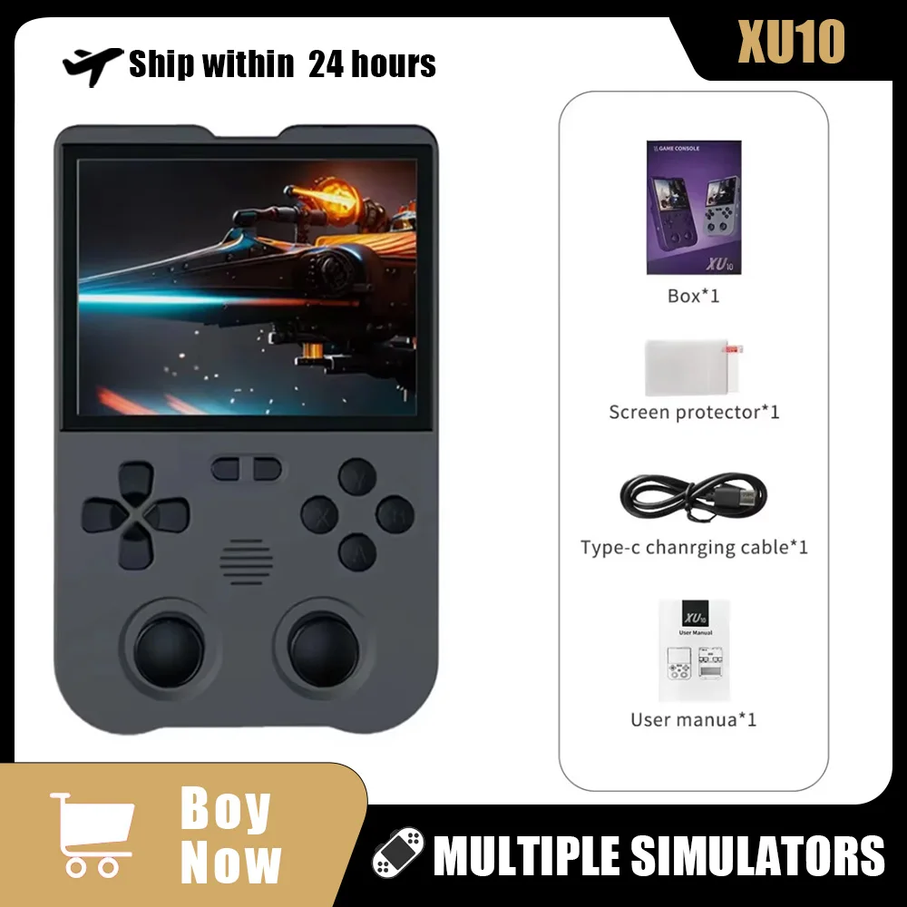 XU10 Handheld Game Console Player 3.5" IPS Screen 3000mAh Battery Linux ...