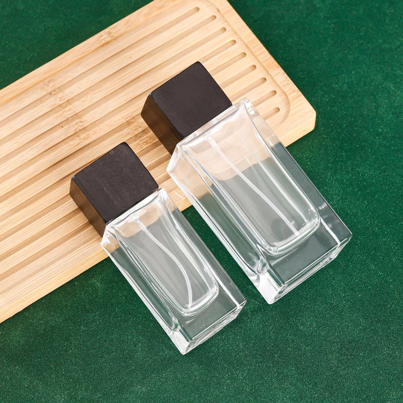 Bayonet Transparent Square Glass Perfume Bottle 30ml 50ml 100ml Sub ...