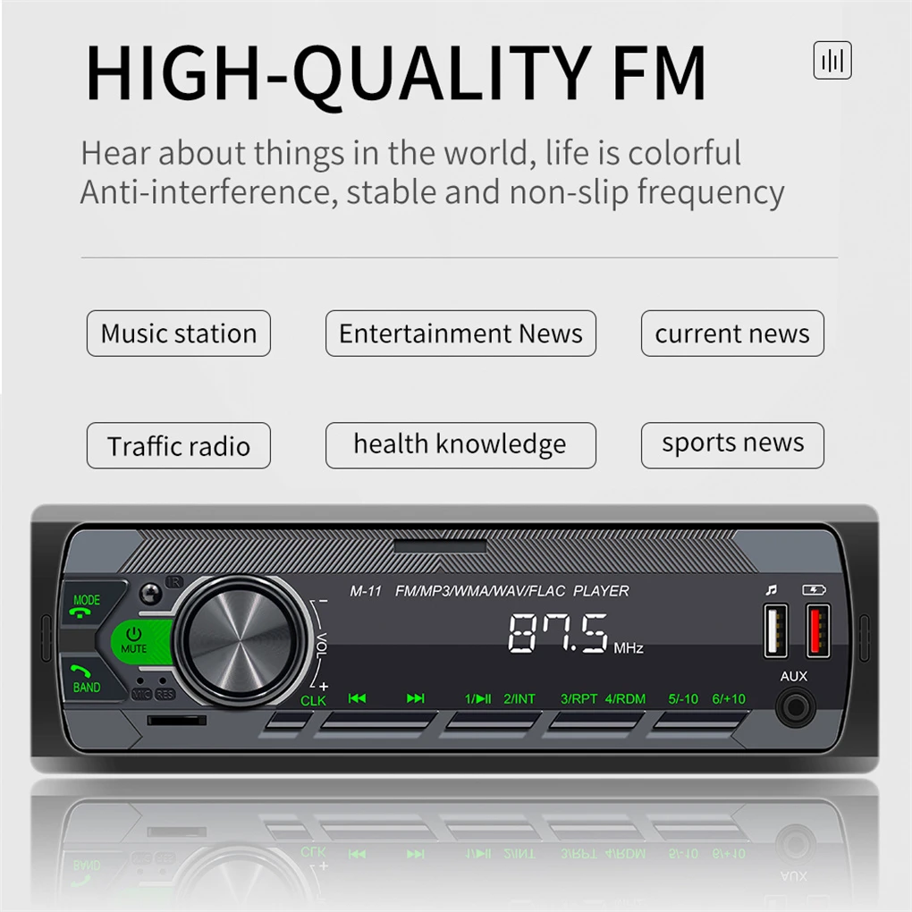 Bluetooth-compatible Stereo Car Radio Cd Player Usb Charging In-dash ...