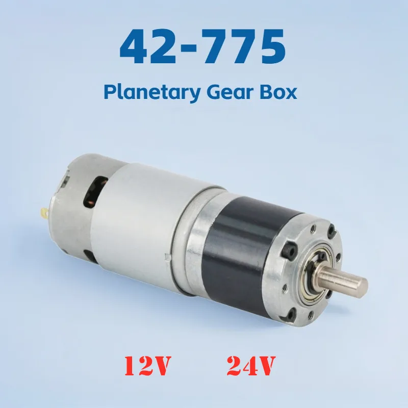 12V 24V 42mm DC 775 Brushed Planetary Gear Motor With Long Life Low ...