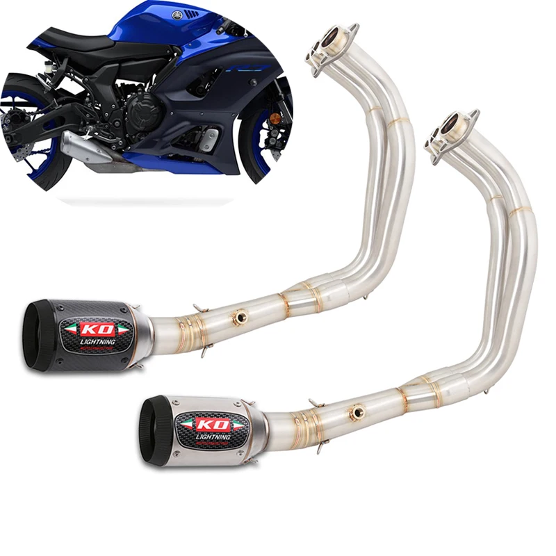 For-Yamaha-YZF-R7-MT-07-FZ07-2021-2023-Complete-Exhaust-System-Header ...