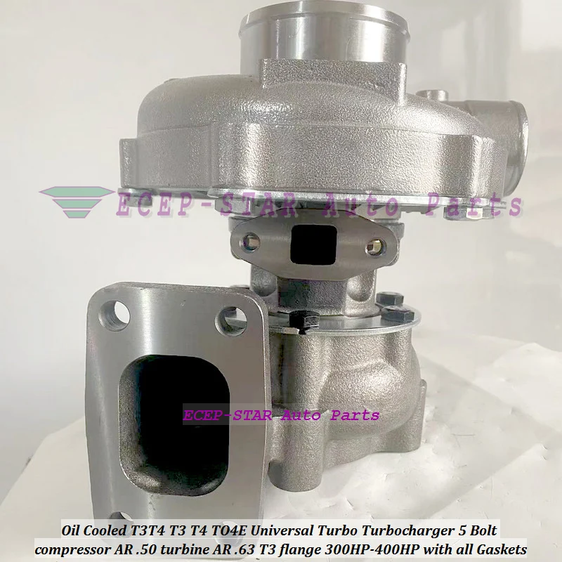 Oil-Cooled-T3T4-T3-T4-TO4E-Universal-Turbo-Turbocharger-5-Bolt ...