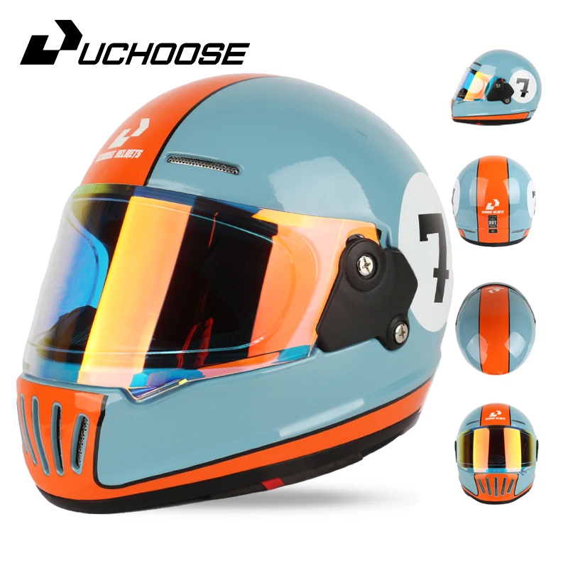 Retro Motorcycle Helmet DOT Certification Open Face Helmet Summer Moto ...