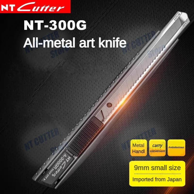 Japan-NT-CUTTER-A-300GRP-9mm-Small-Metal-Handle-Safety-Lock-Utility ...