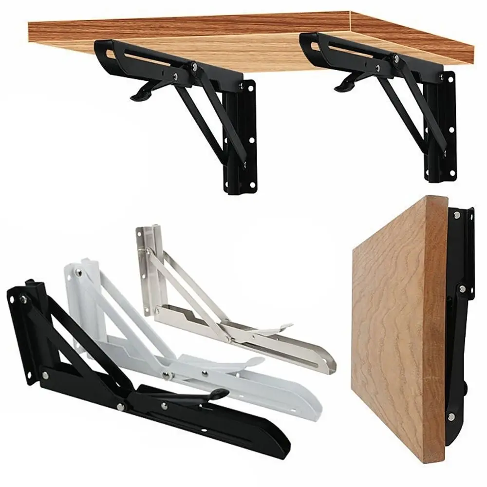 Stainless-steel-Folding-Shelf-Bracket-Collapsible-Adjustable-Wall ...