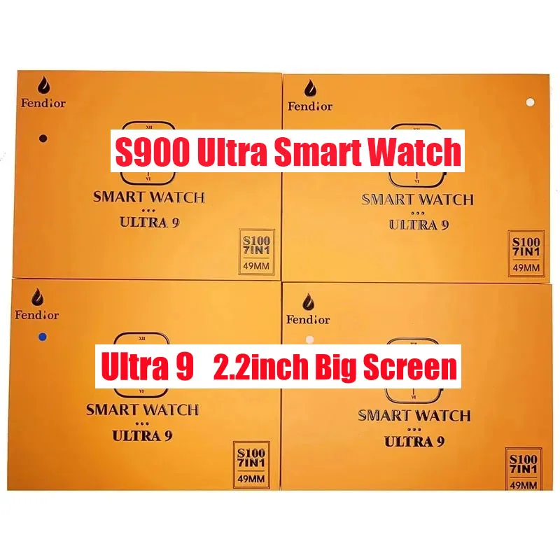 7-Watch-Straps-New-S900-Ultra-Smartwatch-2-2HD-Amoled-Circular-Screen ...