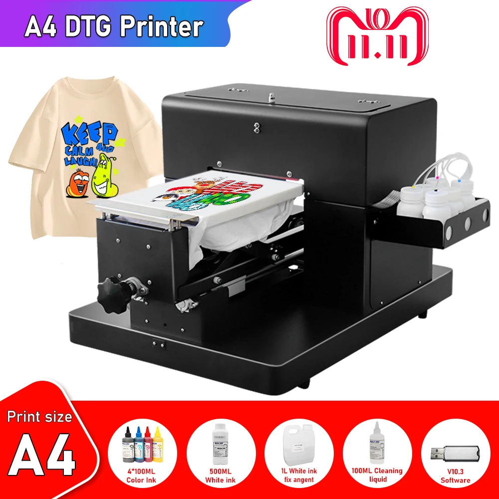 A4 Flatbed Printer Directly To Garment impressora Printer A4 DTG ...