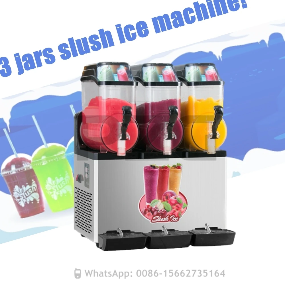Factory-Outlet-Ice-Cream-Slush-Machine-Margarita-Slush-Maker-3-Tanks ...