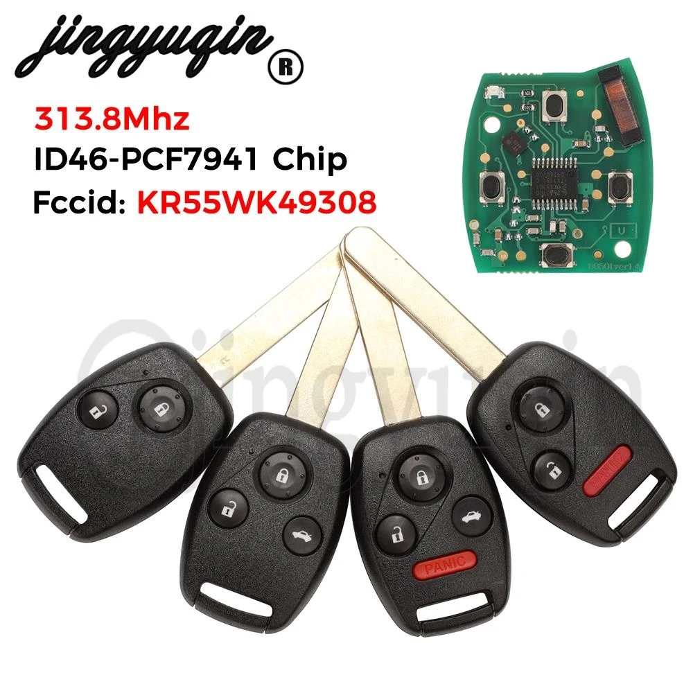 Jingyuqin-Chip-Remoto-Chave-para-Honda-Accord-Elemento-Piloto-CR-V-HR-V ...