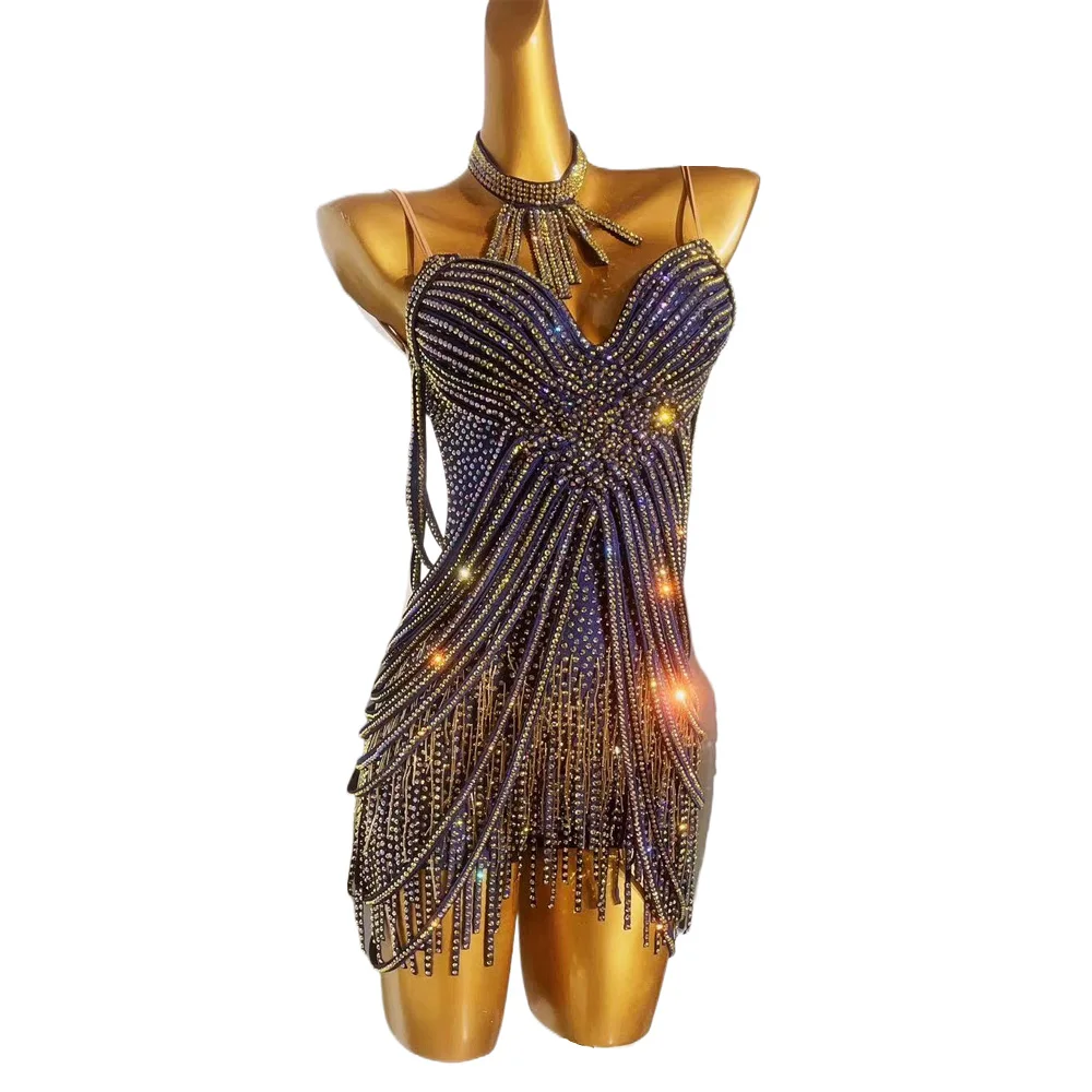 Latin-Dance-Competition-Women-s-High-end-Custom-Full-Diamond-Sling ...