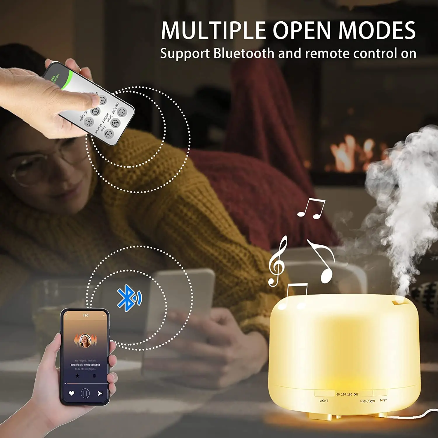 Air Humidifier Bluetooth | Essential Oil Diffuser - Essential Oil ...