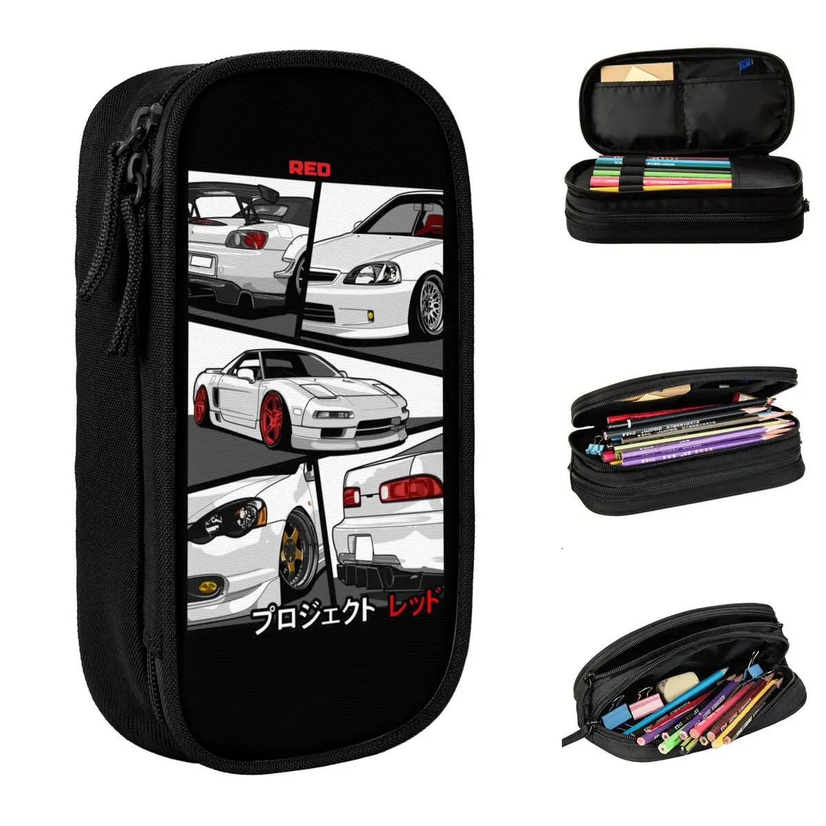Japanese-JDM-Drift-Pencil-Case-Racing-Race-Car-Pen-Bags-Girls-Boys ...